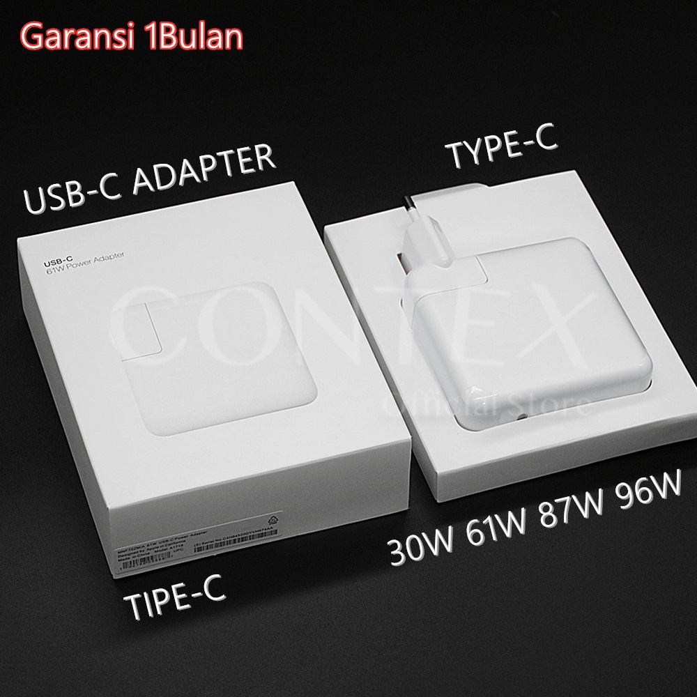 Jual CONTEX - Laptop Air / Pro / Charger Type-C / USB-C / 30W 61W 87W ...