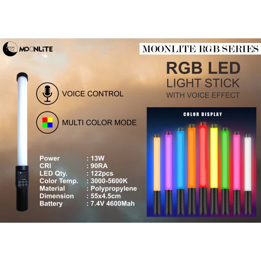 Jual Moonlite RGB LED Light Stick | Shopee Indonesia