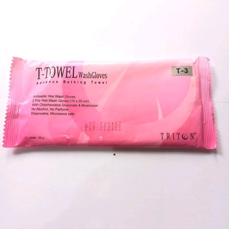 Jual T-Towel Wash Glove Tissue isi 2 15x25cm Washglove Washlap Tisu ...