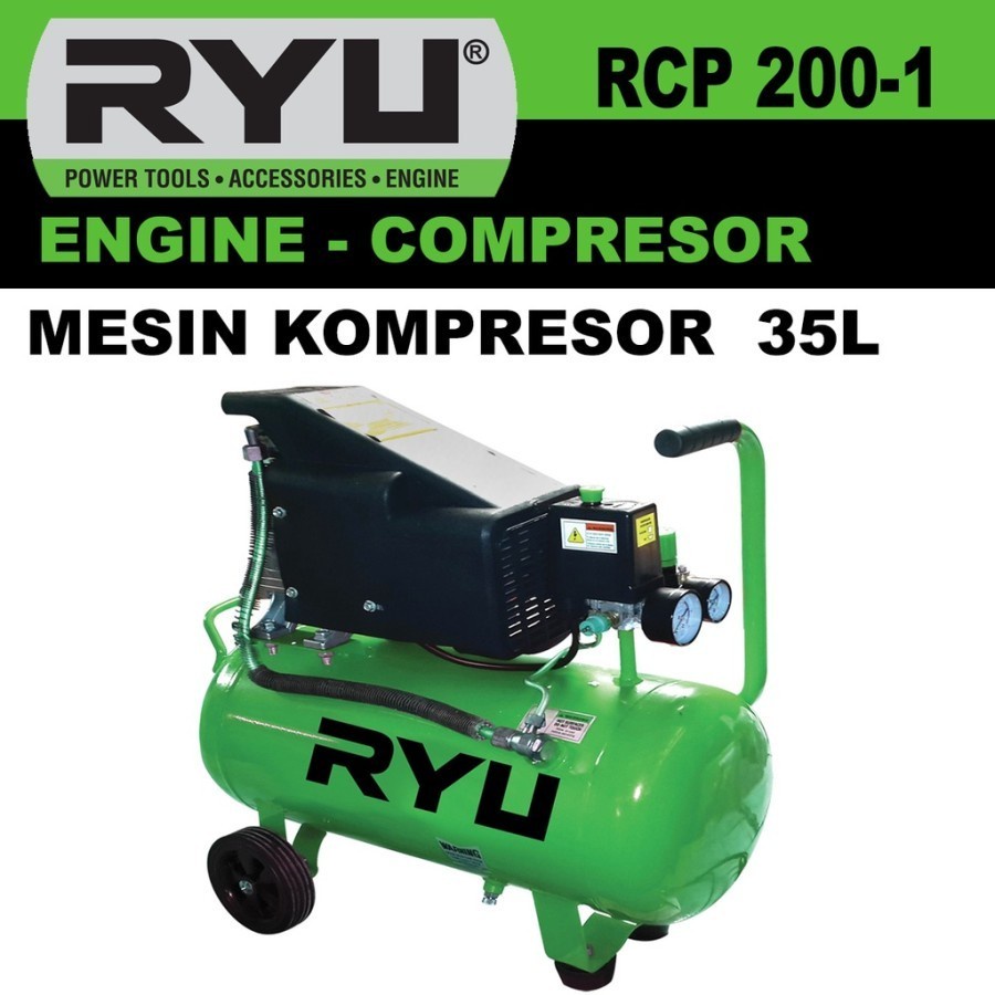 Jual Ryu RCP 200 - 1Mesin Kompresor / Compressor 2 HP 35 LIter | Shopee ...