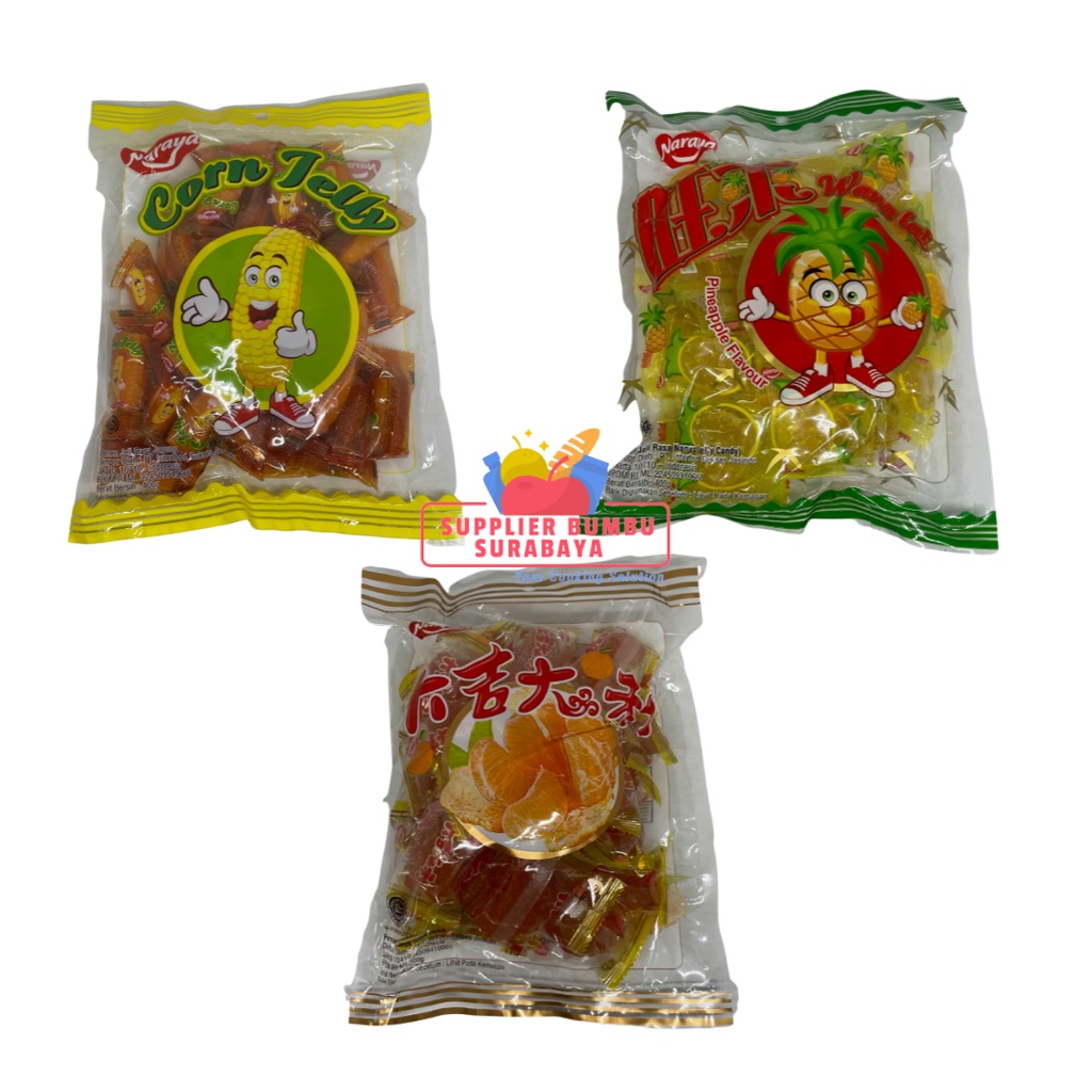 Jual Naraya Permen Jelly Jeruk Mandarin Jagung Nanas Corn Pineapple ...