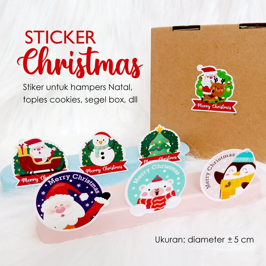 Jual Sticker Christmas / Sticker Natal / Sticker hampers natal | Shopee ...