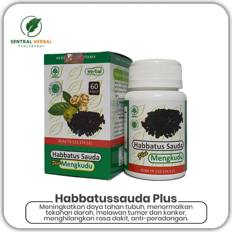 Jual Habbatus Sauda Plus Mengkudu Herbal Indo Utama Untuk Darah Tinggi ...