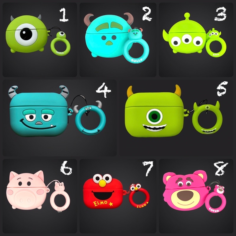 Jual case airpods pro casing silicon premium seri monster | Shopee ...
