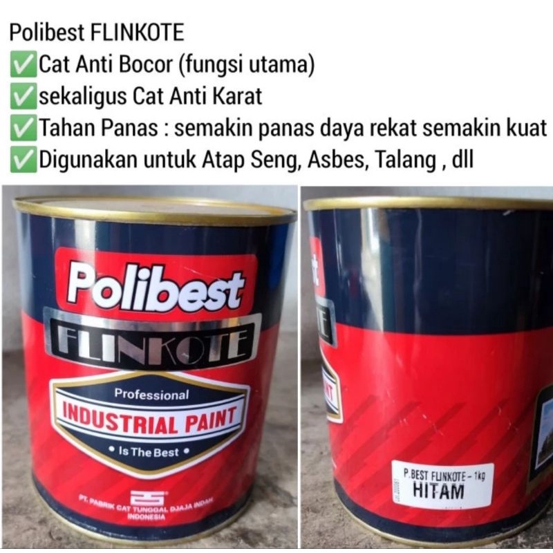 Jual Flinkote Flingkut plingkut Hitam Cat Anti Bocor Anti Karat 1kg ...