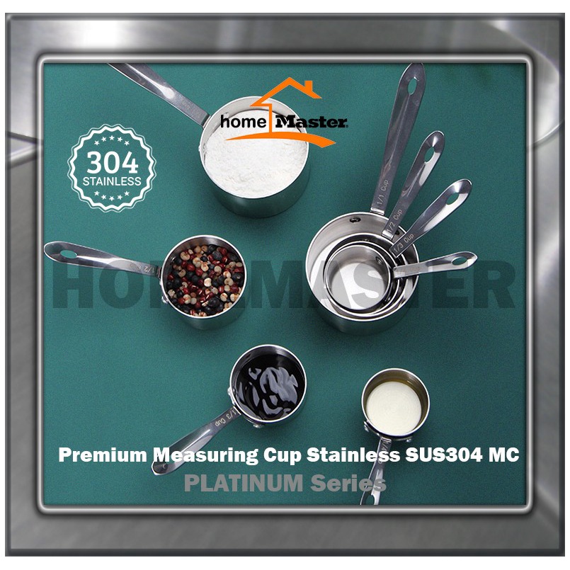 Jual HomeMaster Measuring Cup/Gelas Ukur/Takar Premium Stainless SUS304 ...