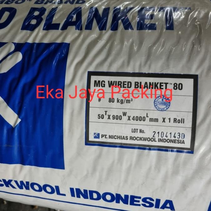 Jual Rockwool Tombo Wire Blanket 50mm ( Ada Kawat Density 80 KG ...