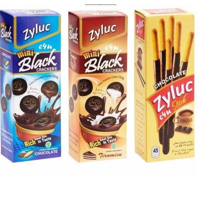 Jual ZYLUC STICK CHOCOLATE DAN MINI BLACK CRACKERS 3 VARIAN | Shopee ...