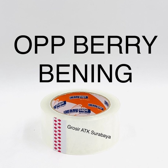Jual LAKBAN OPP BERRY BENING 48 MM 2" Inch x 80 Meter / 90 Yard ...