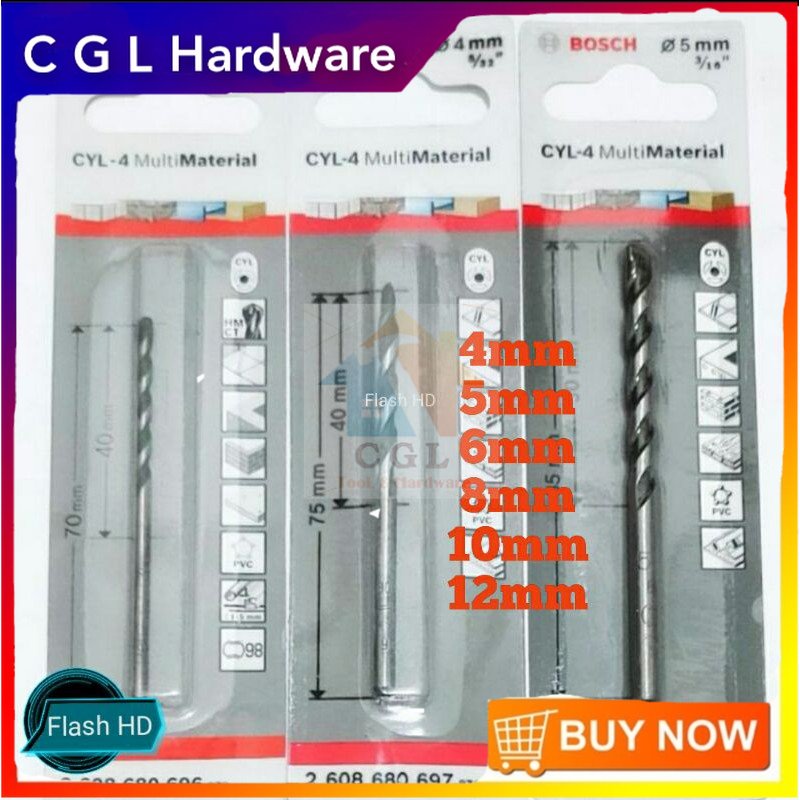 Jual Mata bor beton kayu granit multi purpose Bosch varian ukuran 4mm ...