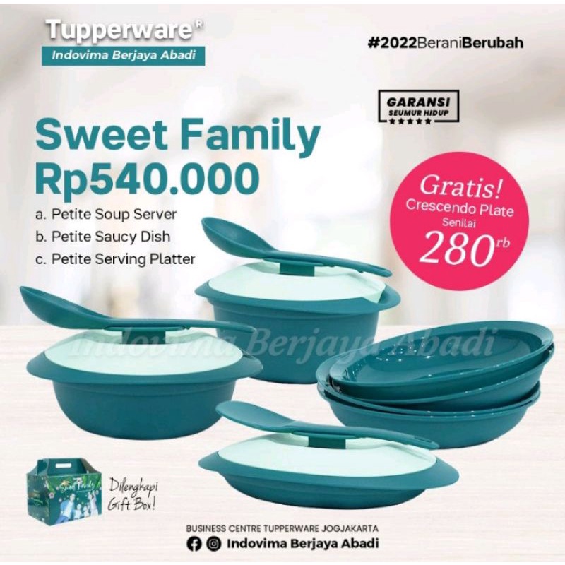 Jual Sweet family tupperware / tempat penyajian makanan tupperware ...