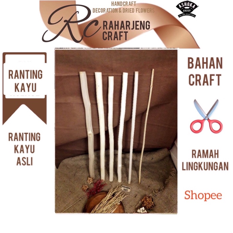 Jual 045/ 1 pcs Ranting Kayu macrame 45 cm - 50 cm dekorasi hiasan ...