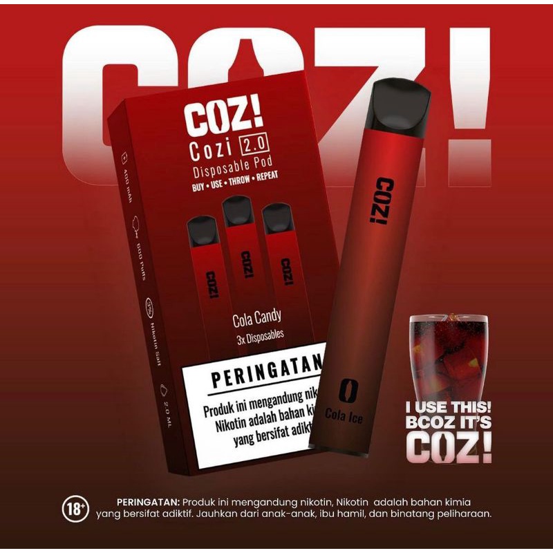 Jual Cozi Pod - Pod Vape 2.0 (Disposable) COZ! System 30mg | Shopee ...