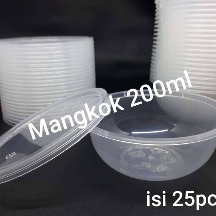 Jual TINWALL MANGKOK BULAT THINWALL PLASTIK 200 ML isi 25 pcs | Shopee Indonesia
