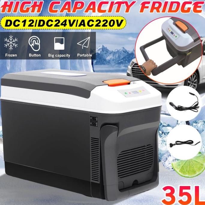 Jual KULKAS PORTABEL MOBIL 35L 12V/24V/220V PERAHU KULKAS FREEZER MINI ...