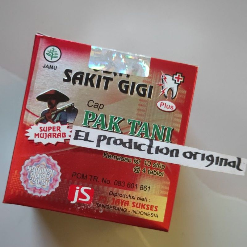 Jual obat sakit gigi pak tani super mujarab asli original | Shopee ...