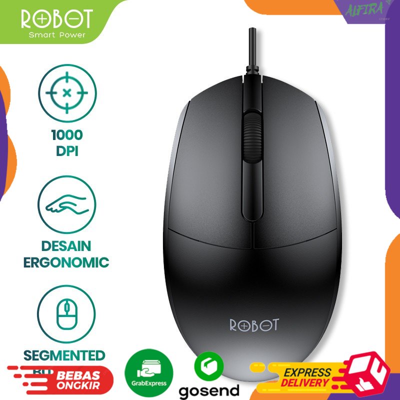 Jual Mouse ROBOT M120 untuk PC Laptop Original 2.4GHz Optical 1600DPI ...