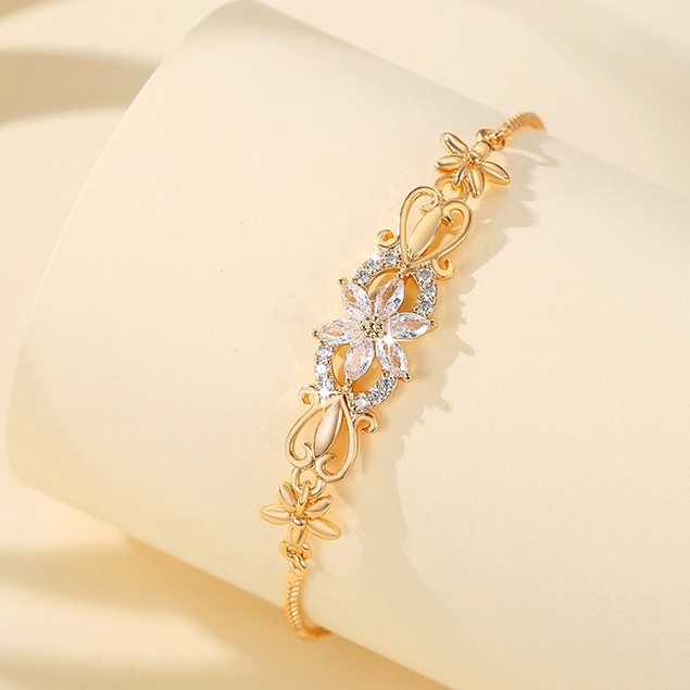 Jual Lanmi Jewelry Gelang Titanium Wanita Anti Karat Fashion Berlian ...