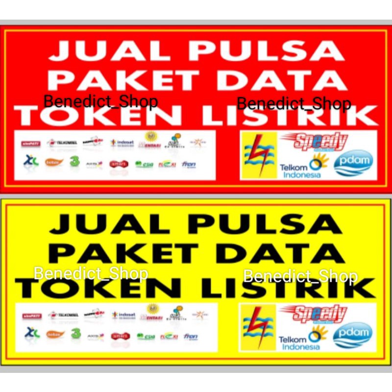 Jual STIKER Vinyl Jual pulsa Paket Data Token Listrik | Shopee Indonesia
