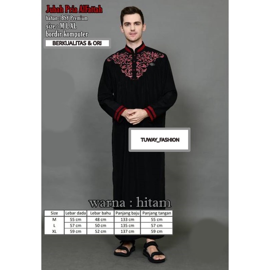 Jual NEW PRODUK TERLARIS !!! Jubah Pria Muslim AL-FATTAH / Jubah Pria Dewasa Premium / Jubah ...