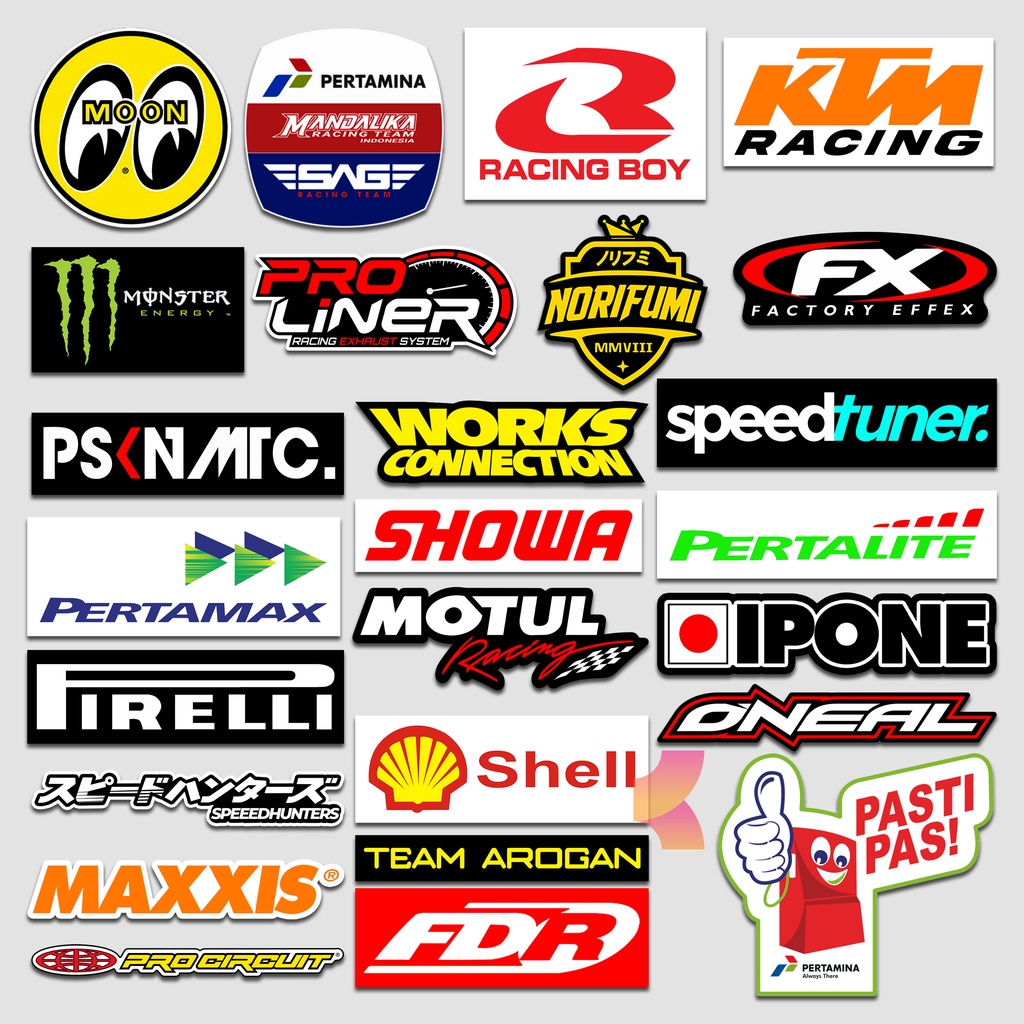 Jual Sticker Pack Racing Motor Sponsor RCB Nissin Emblem Honda Bahan ...