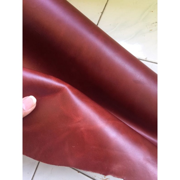 Jual LIMITED - Kulit sapi asli Jenis Crazy Horse CH warna merah maroon ...