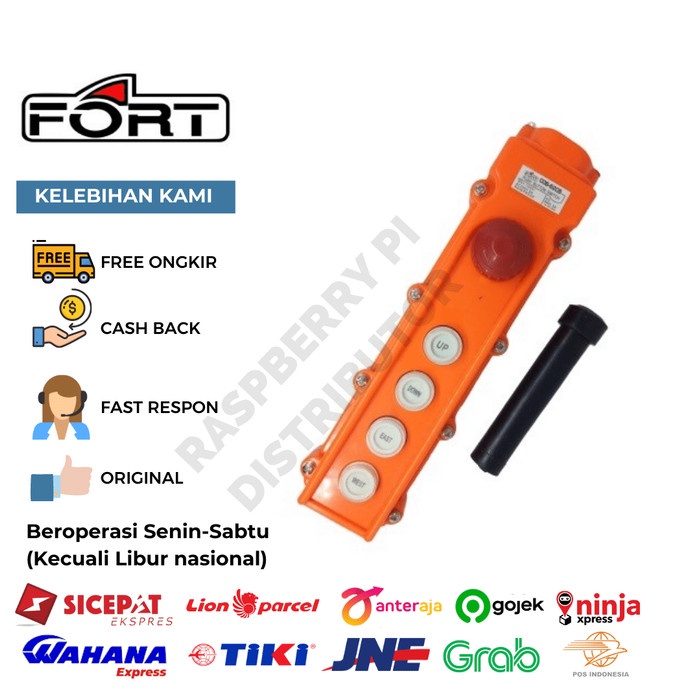 Jual HOIST PUSH BUTTON 4 TOMBOLWITH EMERGENCY STOP COB-62P EQUAL KASUGA ...