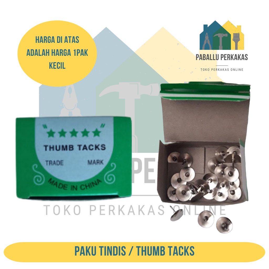Jual Paku Tindis Thumb Tacks Pines / Paku Mading / Paku Payung / Paku ...
