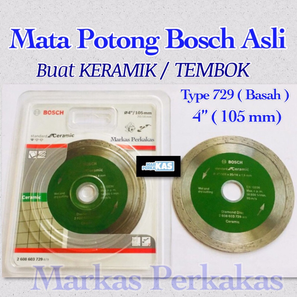 Jual Diamond Wheel / Disc 4" 4 Bosch Series Universal Segmented 729 ...