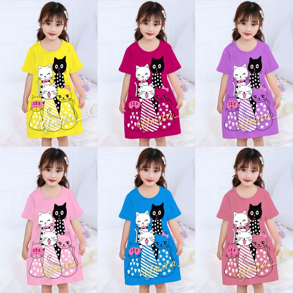 Jual GG Daster Anak Perempuan 1 sampai 10 Tahun Dress Anak cewek CAT ...