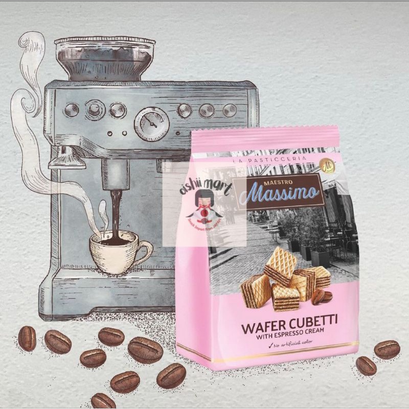 Jual Maestro Massimo Cubetti Espresso Wafer Bag / wafer italy / wafer ...
