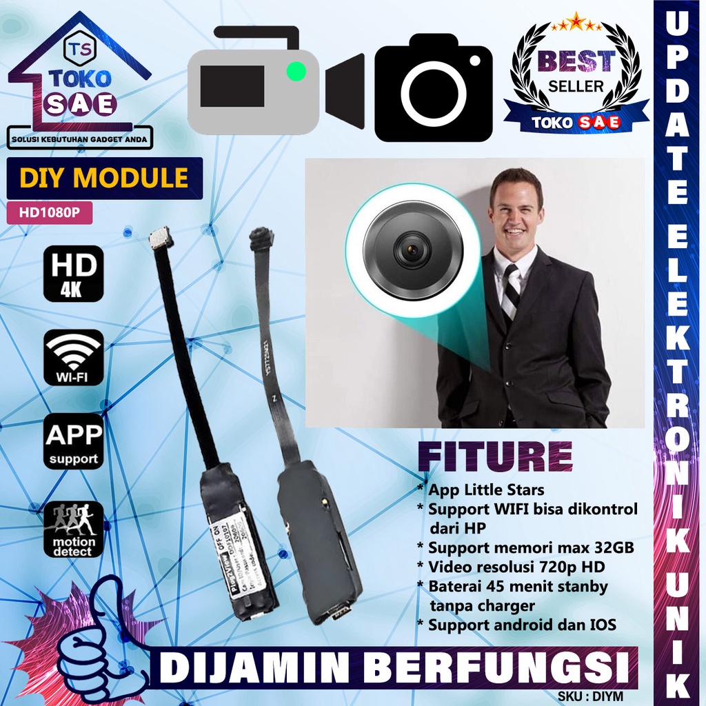Jual Wifi Ip 1080p Hidden Spy Camera Module Wifi Video DVR Kamera Ultra ...