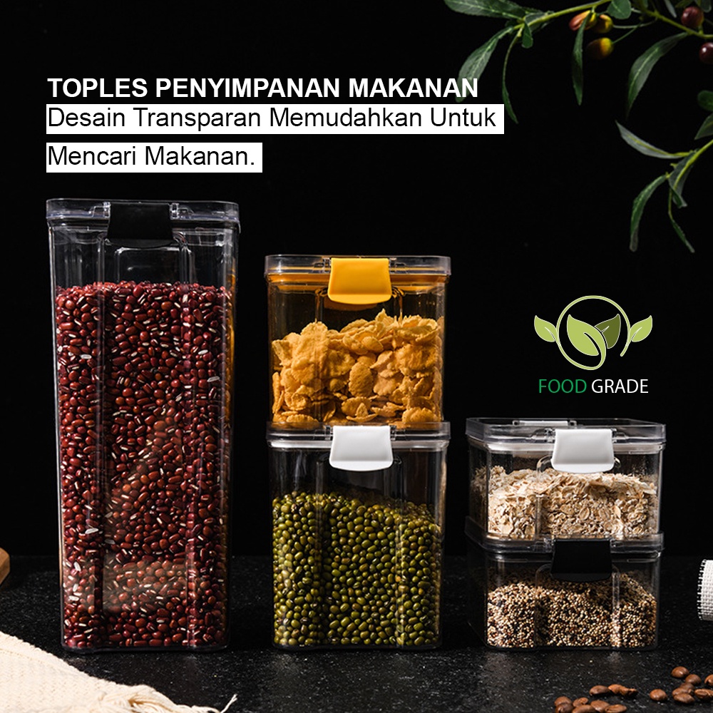 Jual Toples Plastik Bening Kotak Persegi Food Container Food Storage ...
