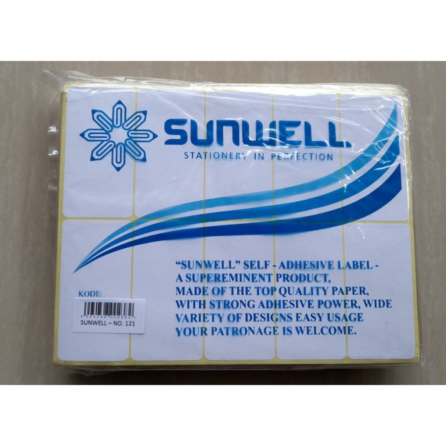 Jual STIKER LABEL NAMA /LABEL HARGA / SUNWELL /KOJICO NO : 111 (12 X ...