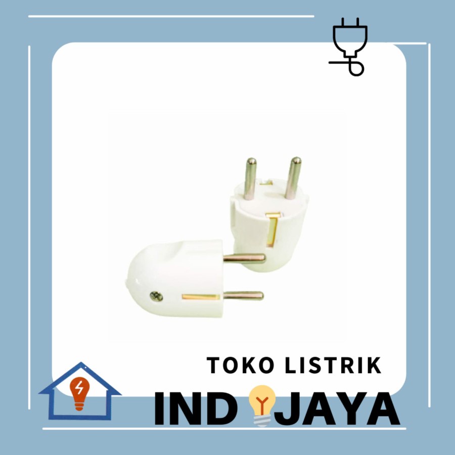 Jual Steker ARDE BROCO PUTIH / Colokan Listrik Broko Bagus Two Pole ...