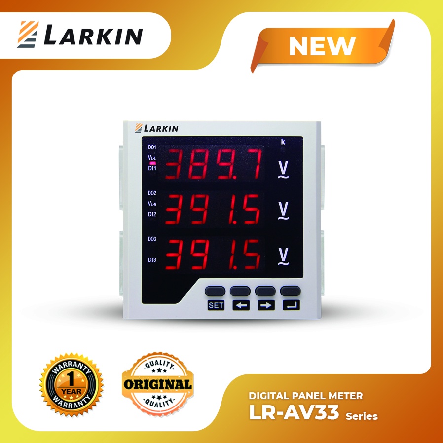 Jual Larkin LR-AV33 Digital Voltmeter 3 Phase Volt Panel Meter Tiga Phasa | Shopee Indonesia