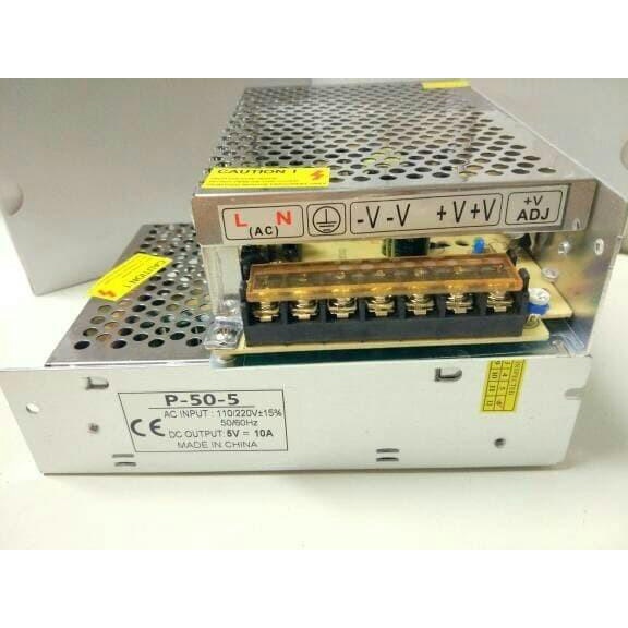 Jual Adaptor 5V 10A Power Supply Switching LED Jaring 10 Ampere 5 Volt ...