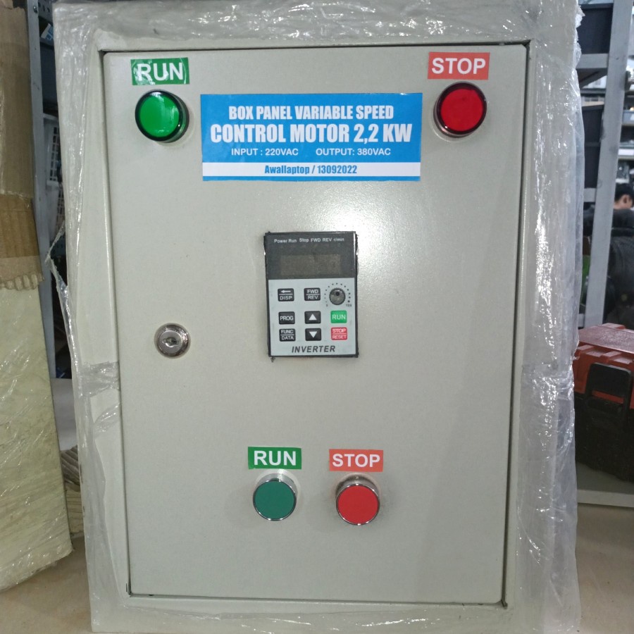 Jual box panel variable speed control motor 2.2kw VFD 220v to 3 phase ...