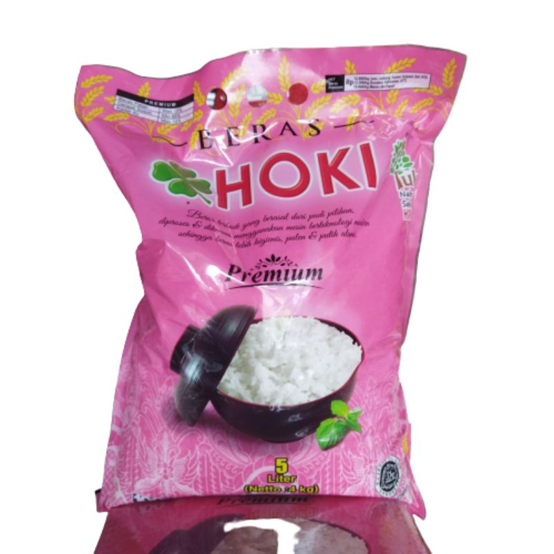 Jual Beras Cap HOKI Pink 5 liter | Shopee Indonesia