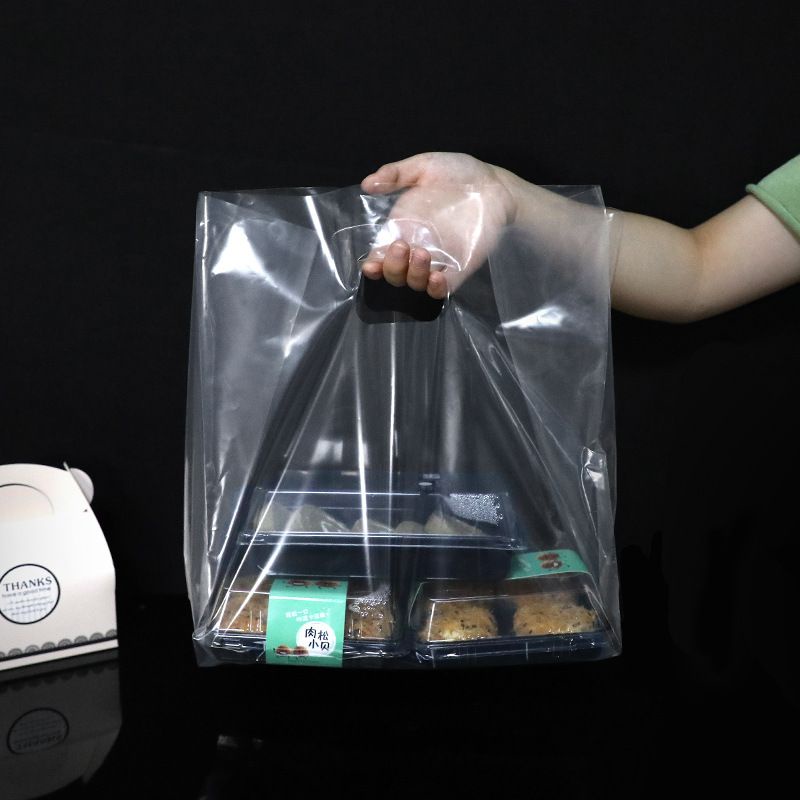 Jual 25pcs KANTONG PLASTIK TENTENG POLOS CLEAR / PLASTIK BENTO/PLASTIK ...