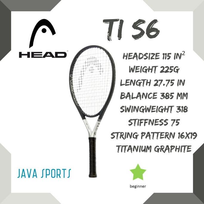 Jual Raket Tenis Head Ti S6 | Pemula - Beginner | 225g | 115 in ...