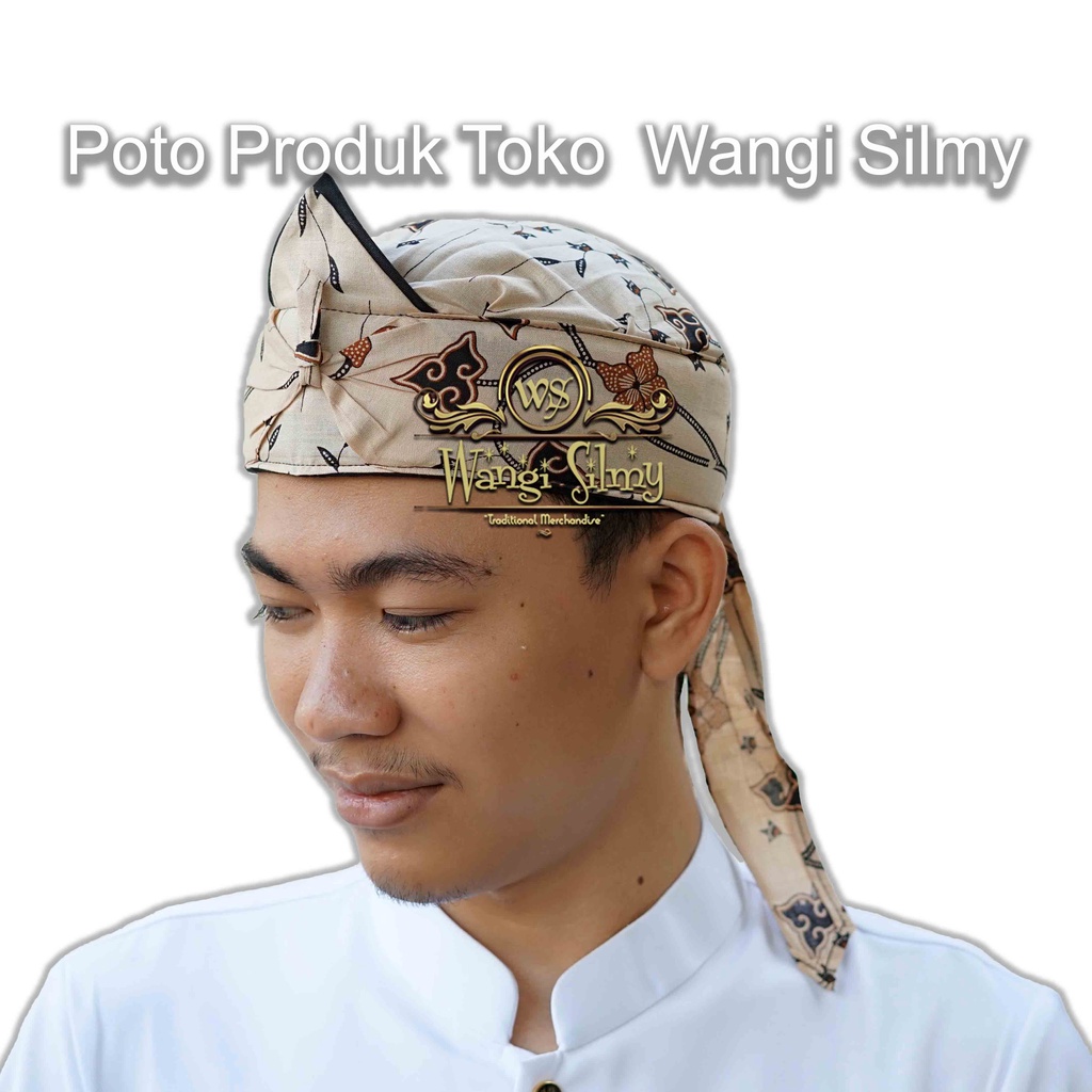 Jual Iket Sunda Batik Mega Mendung Khas Cirebon Motif Kangkung Coklat ...