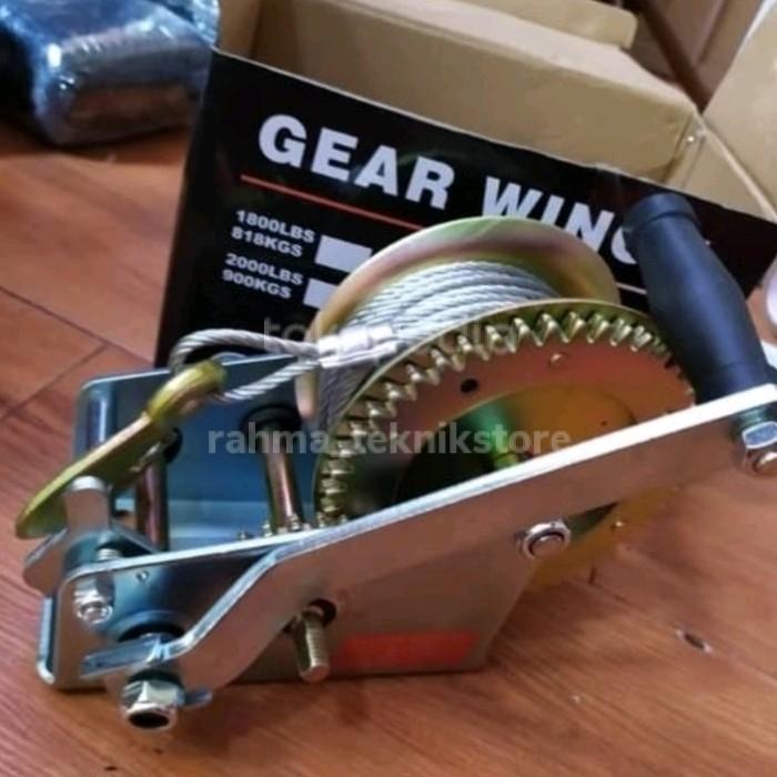 Jual Kerekan Tangan 1000 Kg Plus Sling 10 Meter Hand Wire Rope 2000 Lbs ...