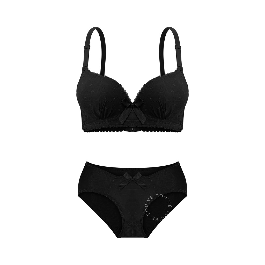 Jual You've (YouHave) BH Set Bra Set Wanita Kawat Bahan Brokat Busa ...