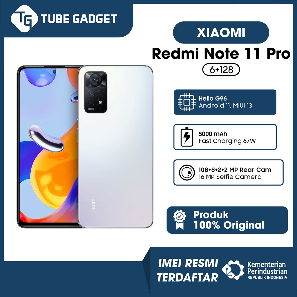 Jual Xiaomi Redmi Note 11 Pro 6/128GB & 8/128GB Garansi Resmi 1 Tahun ...