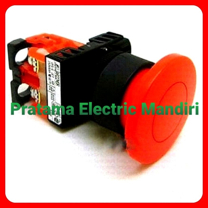 Jual Mushroom Push Button AR22 MOR-01R RED Diameter 22mm FUJI ELECTRIC ...