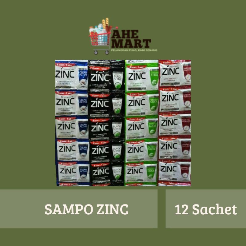Jual Zinc Shampo/Sampo || 1 renceng isi 12 pcs | Shopee Indonesia