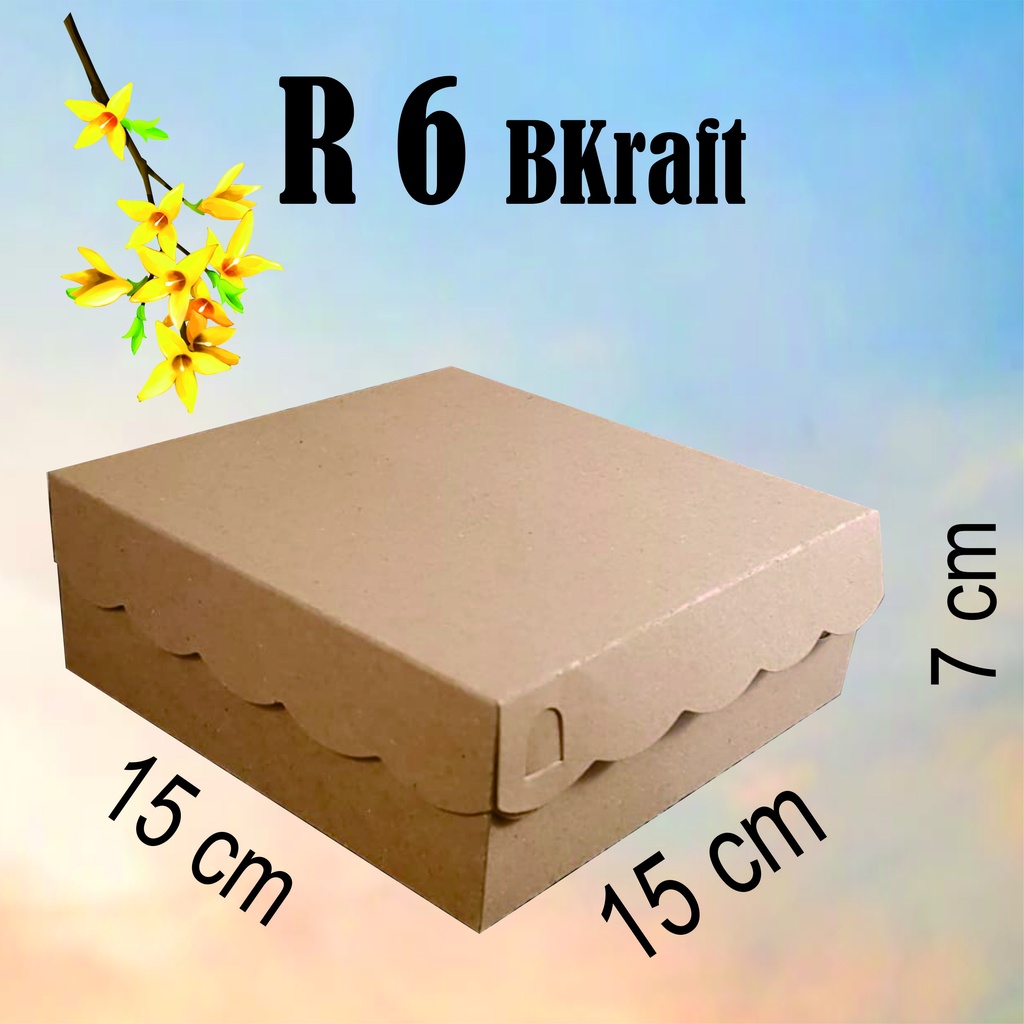 Jual R6 isi 50 lbr Dus 15x15 BKraft /Hampers/Box/Suvenir/ KOTAK Kue ...