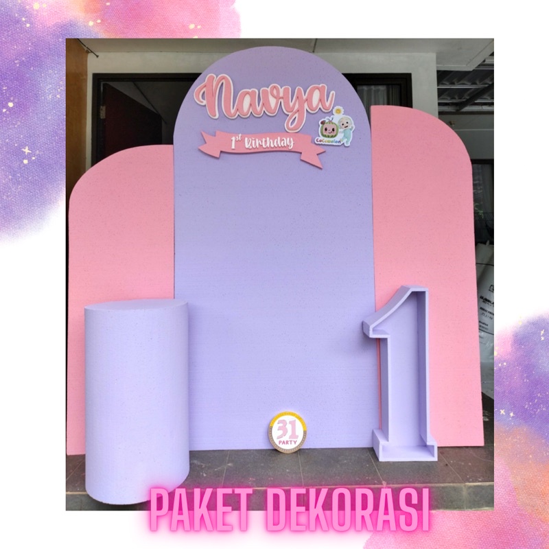 Jual Paket LENGKAP DEKORASI BACKDROP NAMA MEJA ANGKA MOZAIK PITA ...