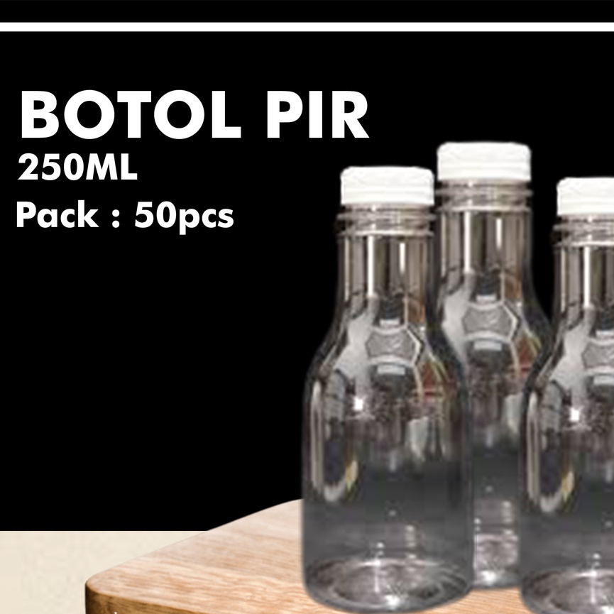 Jual Botol Plastik 250 ml model Pir (isi : 10 pcs) | Shopee Indonesia